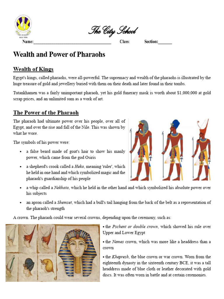 Wealth and Power of Pharaohs | PDF | Pharaoh | Hatshepsut
