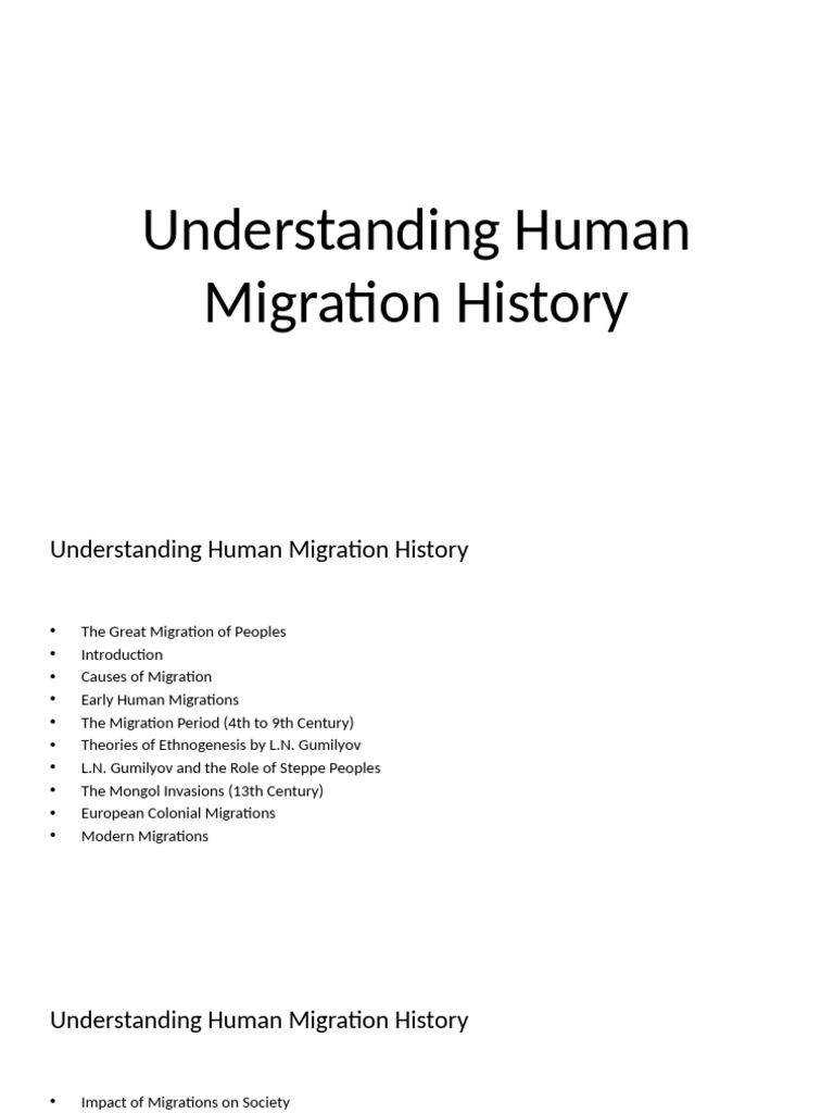 Human Migration History Explained | PDF | Human Migration | Society