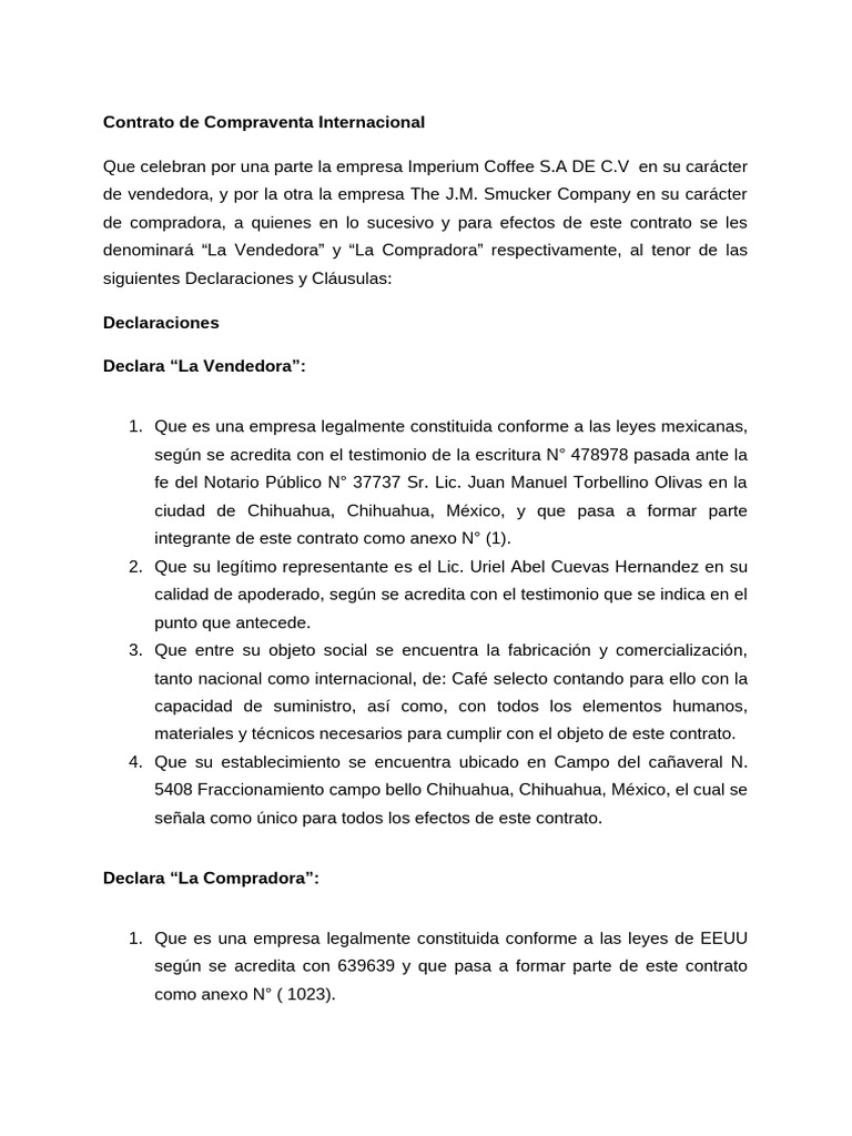 Contrato de Compra-Venta Internacional | PDF | Business | Ley común