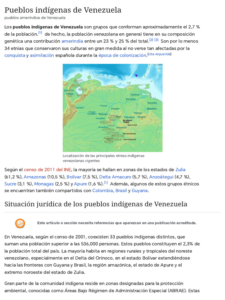 Etnias indígenas de Venezuela y su cultura | PDF | Pueblos Indígenas de ...