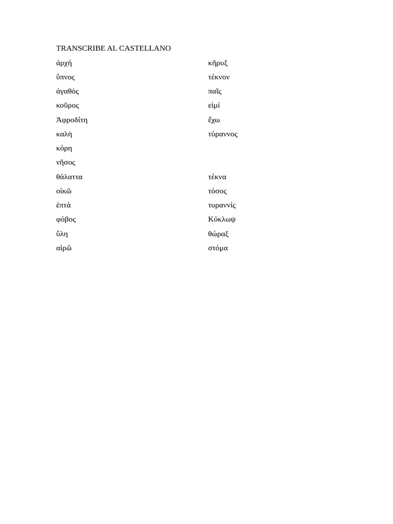 Ejercicios De Transcripción Pdf