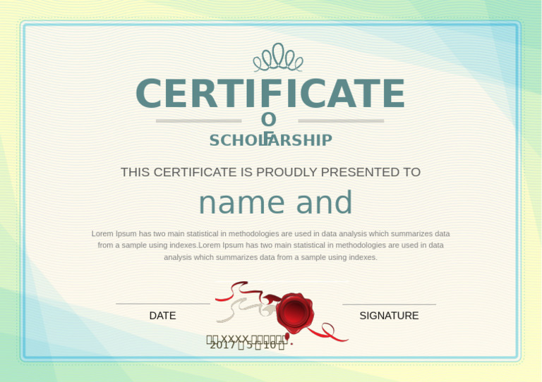 Green Simple Certificate of Scholarship-WPS Office | PDF