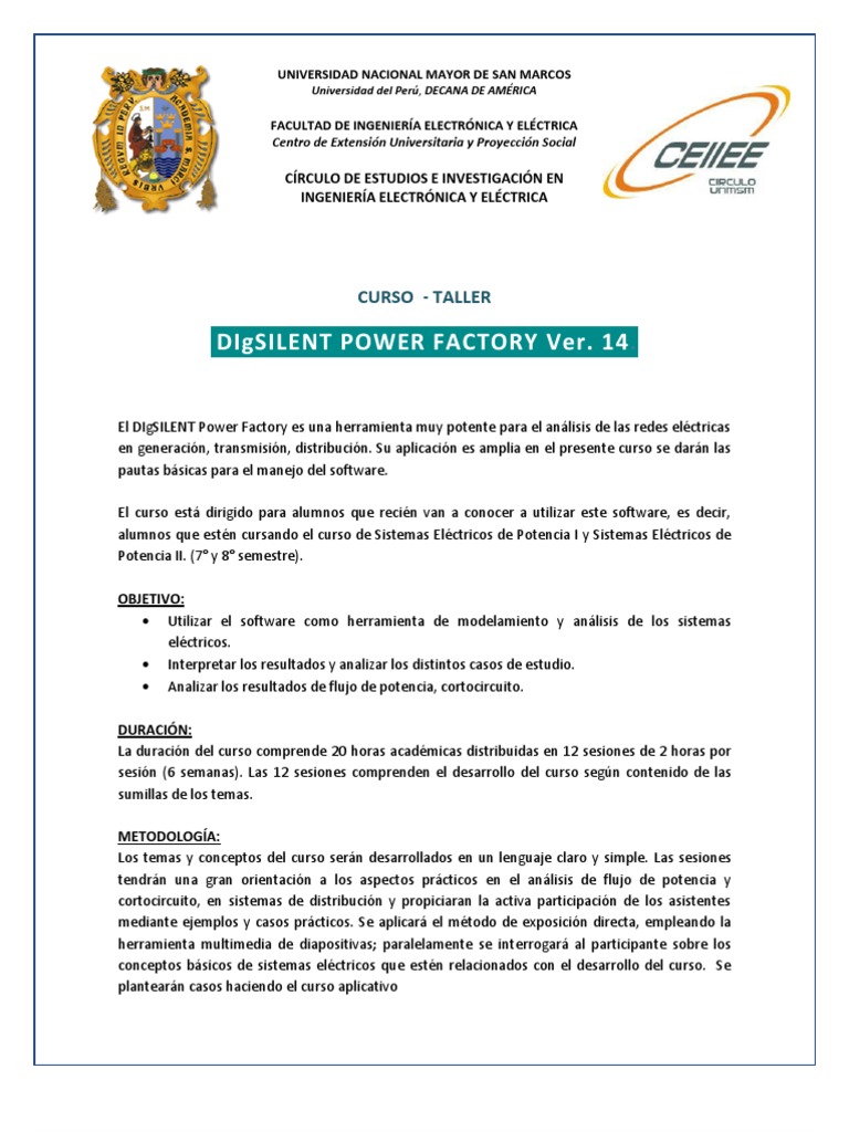 CURSO DIgSILENT | PDF | Software | Universidad
