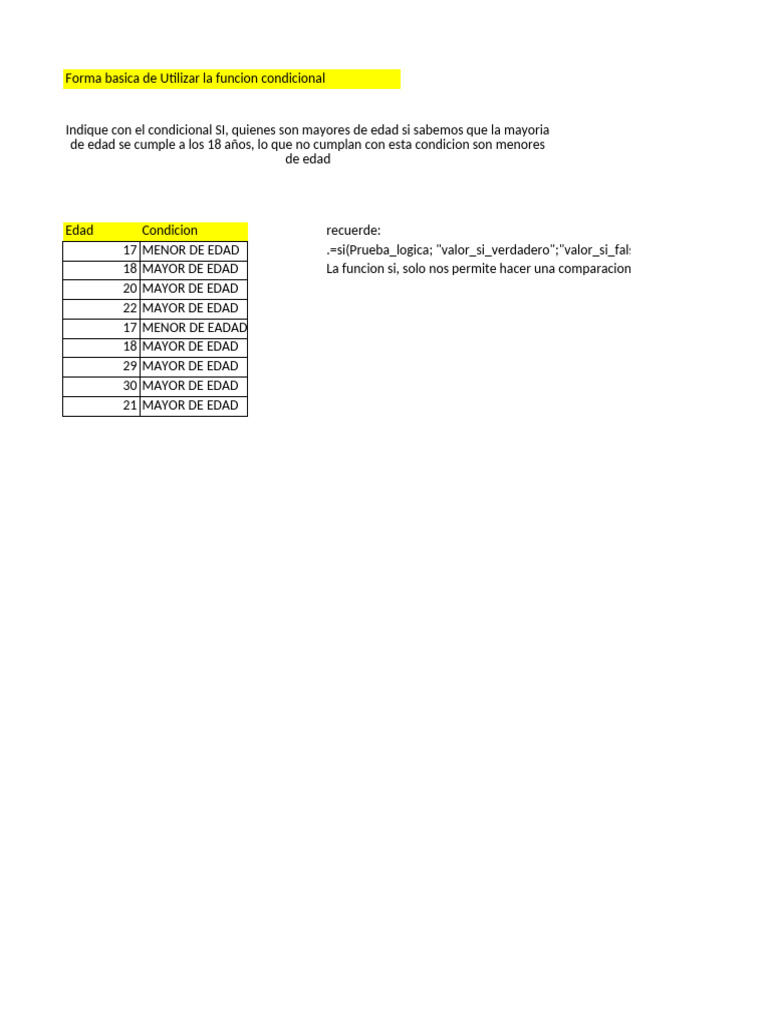 Taller 6 Funciones Lógicas en Excel | PDF | Proyectiles | Armas de proyectiles