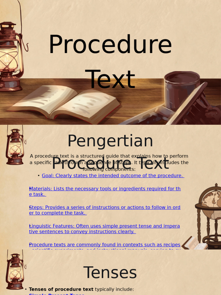 Procedural Text Meeting 3 | PDF | Grammatical Tense | Language Mechanics