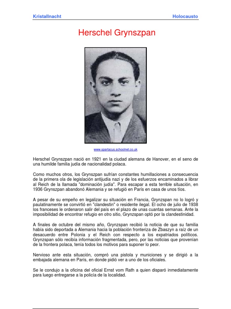 GRYNSZPAN, Herschel | PDF | Alemania nazi | El Holocausto