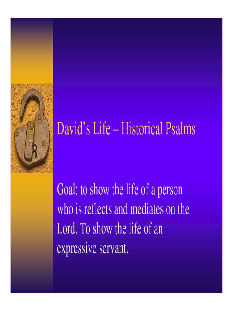 DavidsLife - Historical Psalms Edited | PDF | Books Of Samuel | David