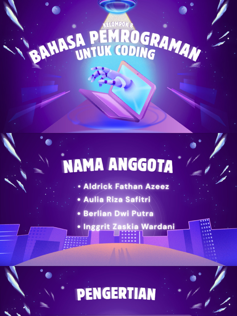 Ungu Dan Biru Modern Robotika Teknologi Informatika Presentasi ...