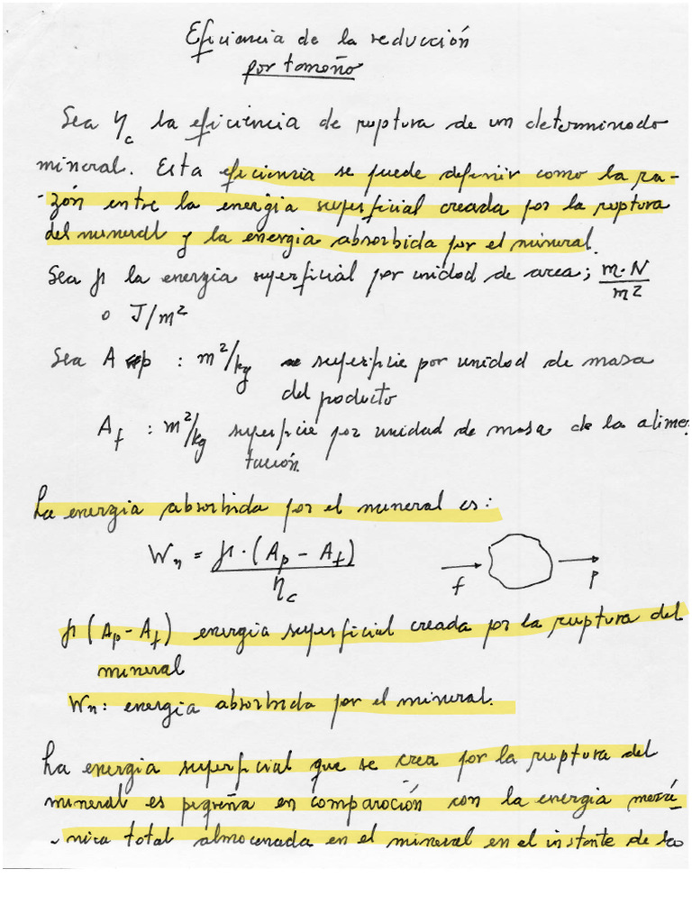 Escritos de Pizarra - Consumo Específico de Energía | PDF