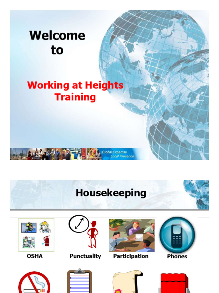 Working at Heights Safety Training Guide | PDF | Occupational Safety ...