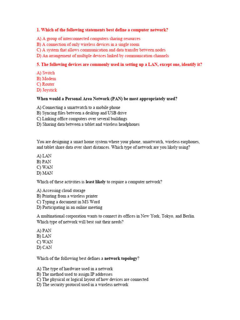 Data Communication Question Bank | PDF | Computer Network | Network Switch