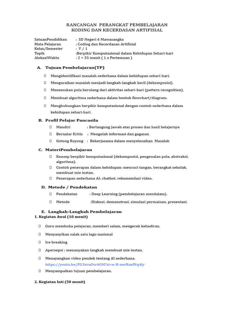 Modul Ajar Koding Modul 2 | PDF