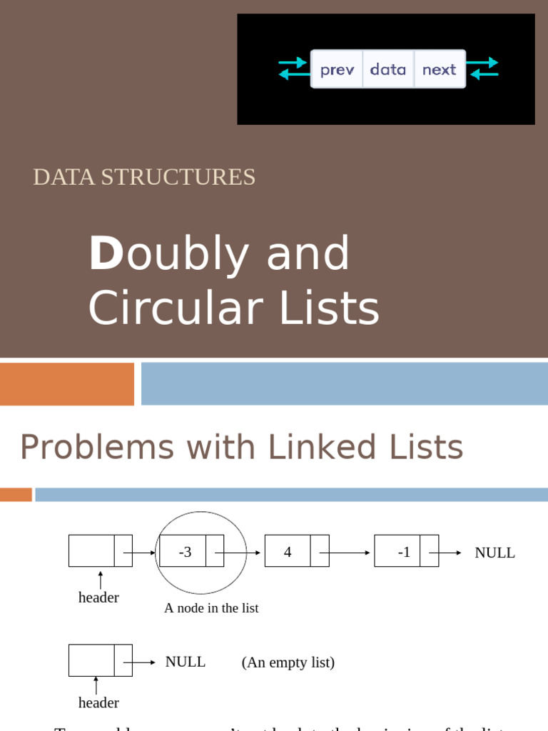 Doubly and Circular Linked Lists Explained | PDF | Computer Programming ...