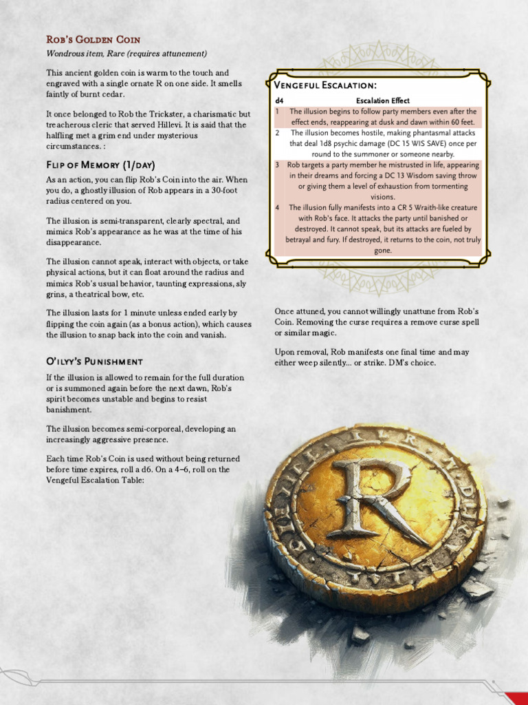 Rob's Cursed Golden Coin | PDF