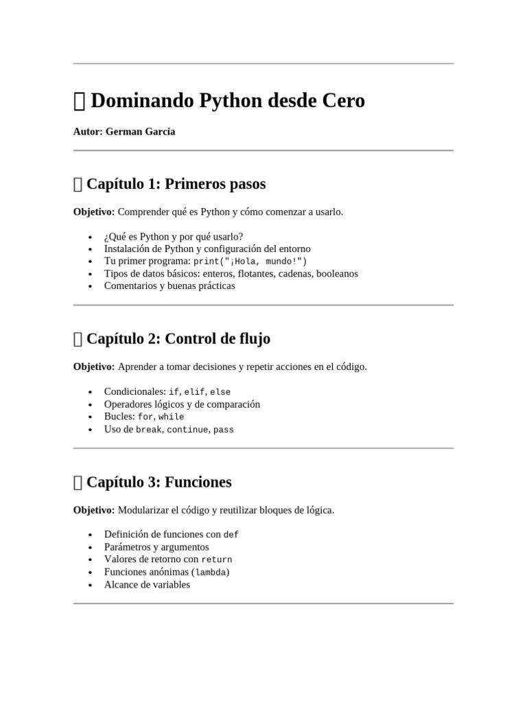 ? Dominando Python Desde Cero | PDF | Python (lenguaje de programación) | Ciencias de la Computación