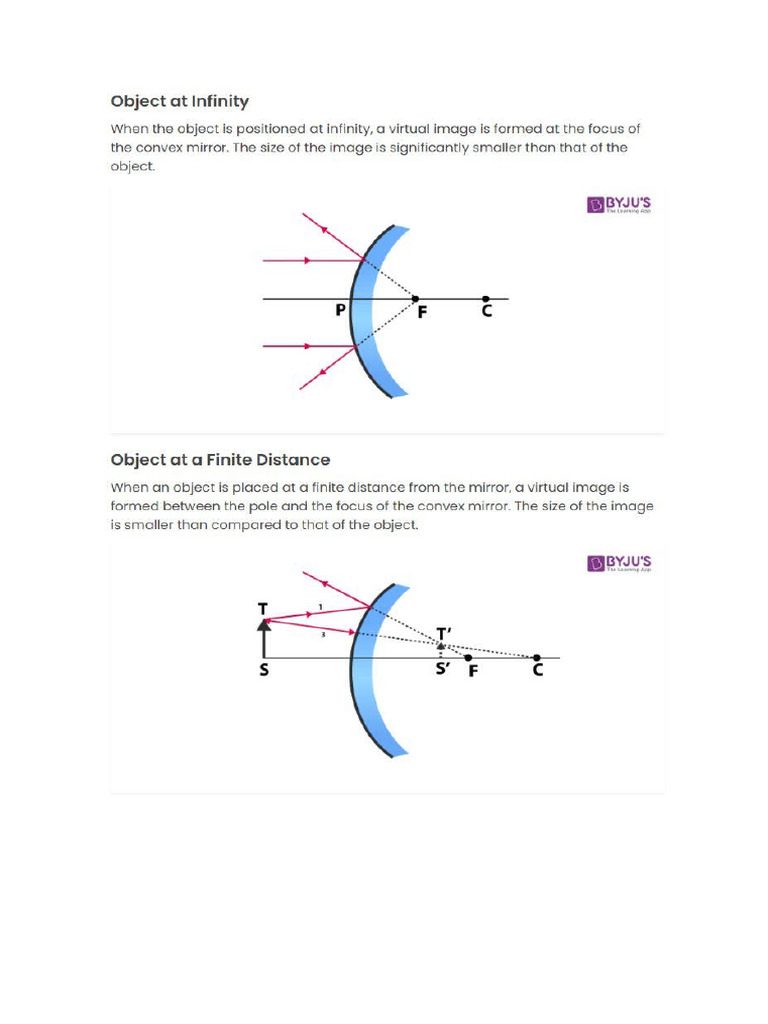 Convex Mirror Image Formation | PDF