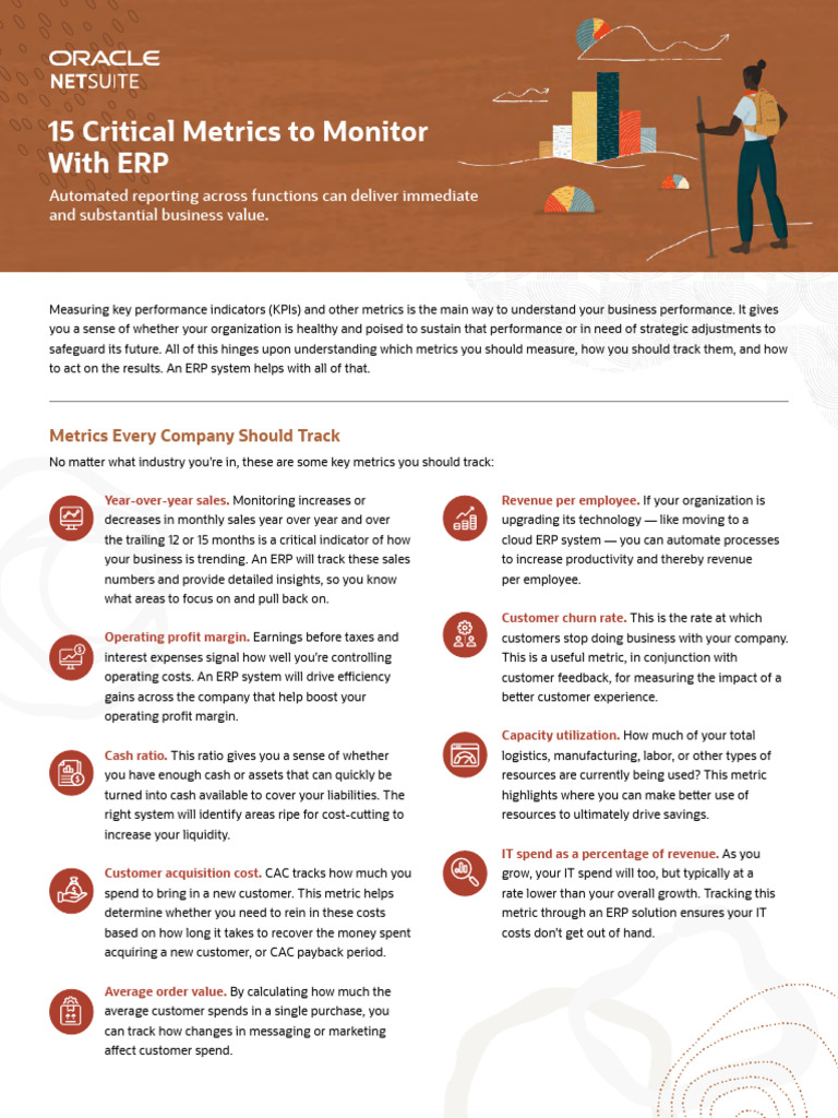 Cro Metrics To Monitor With Erp | PDF | Performance Indicator | Inventory