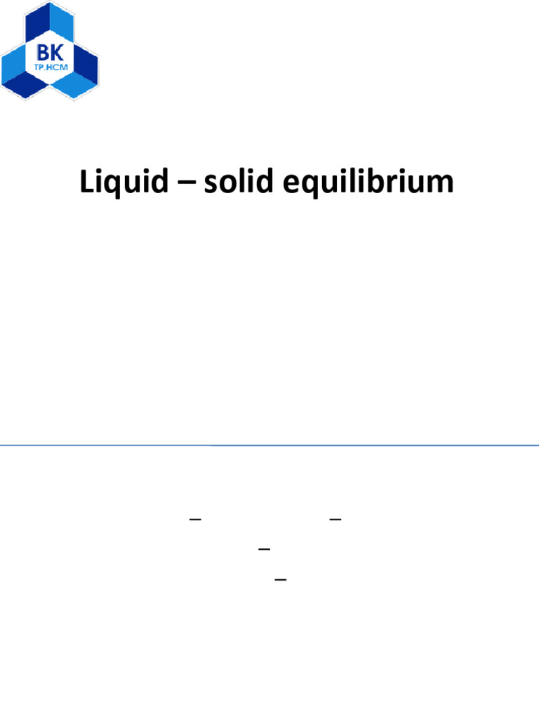 Solid-Liquid Equilibrium Concepts | PDF | Physical Sciences | Physical ...