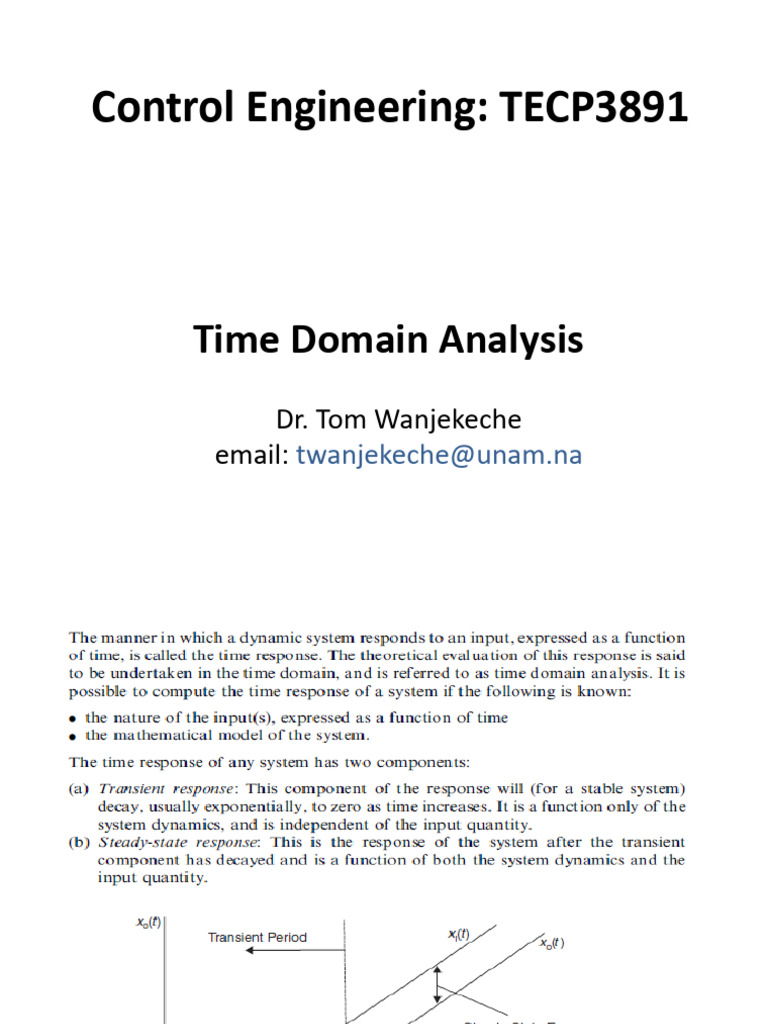 Chapter 4 Time Domain Analysis | PDF | Damping | Mechanics