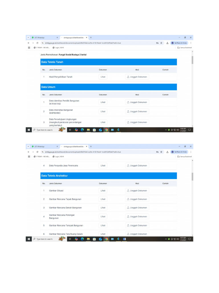 List Simbg PBG Screenshot 2025 | PDF