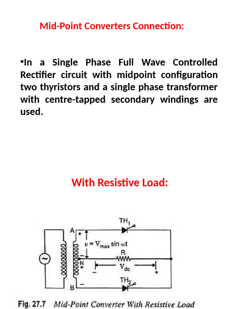 Mid Point Converter R Load | PDF