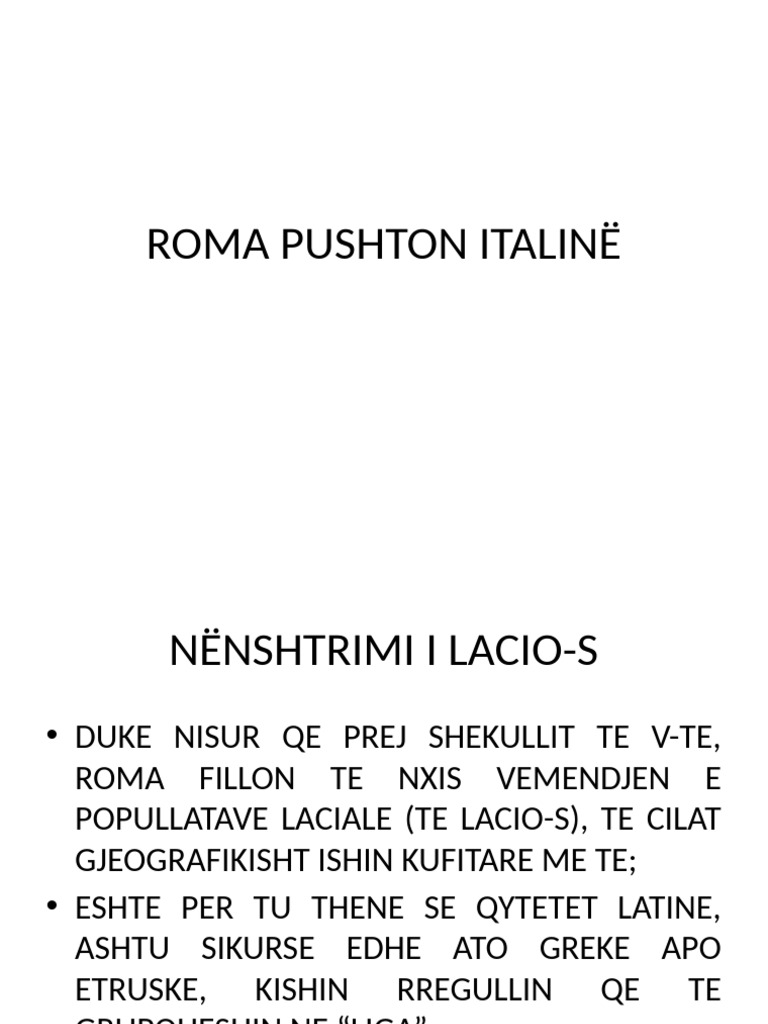 Lex 10 Roma Pushton Italinë | PDF