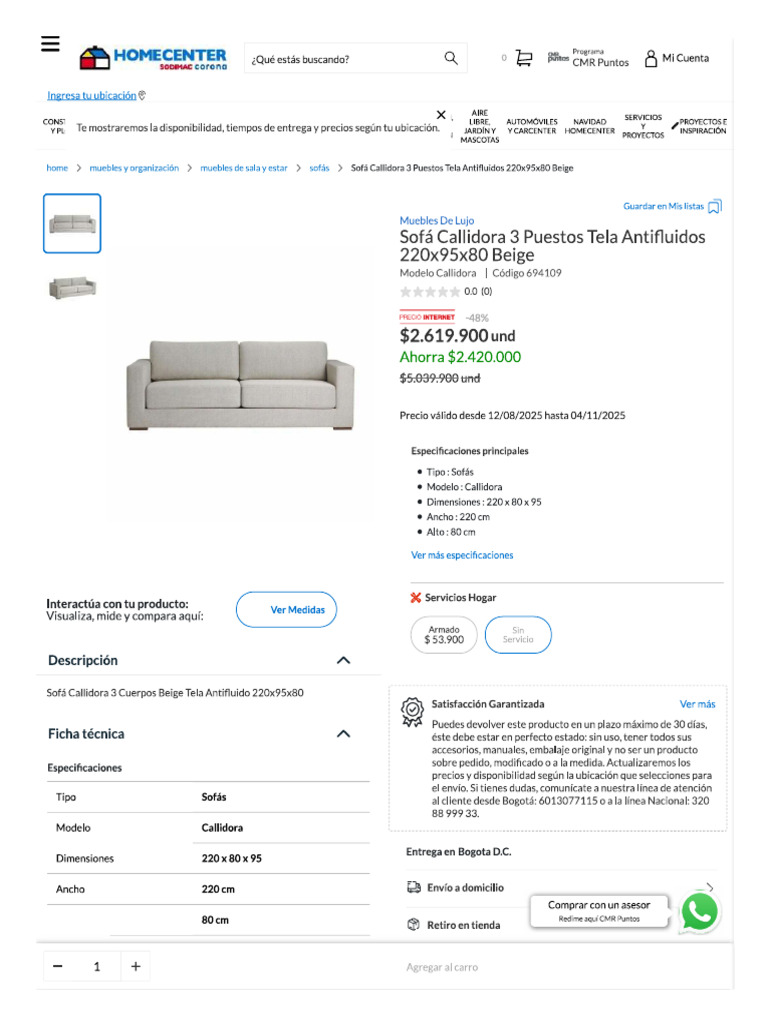 Ficha Tecnica Sofa Sala de Espera - . | PDF