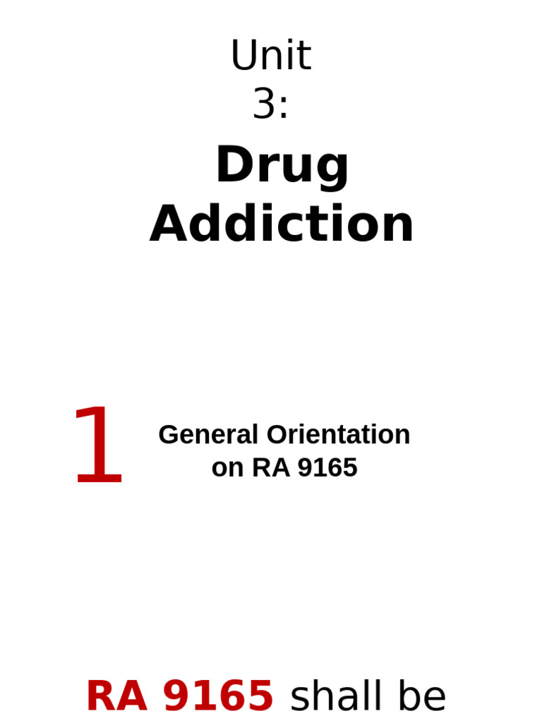 Unit 3 Drug Addiction NSTP 24 | PDF | Substance Dependence | Substance Abuse