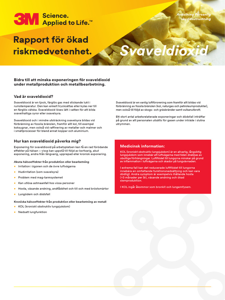 Hazard Awareness Bulletin - Sulphur Dioxide-2 | PDF