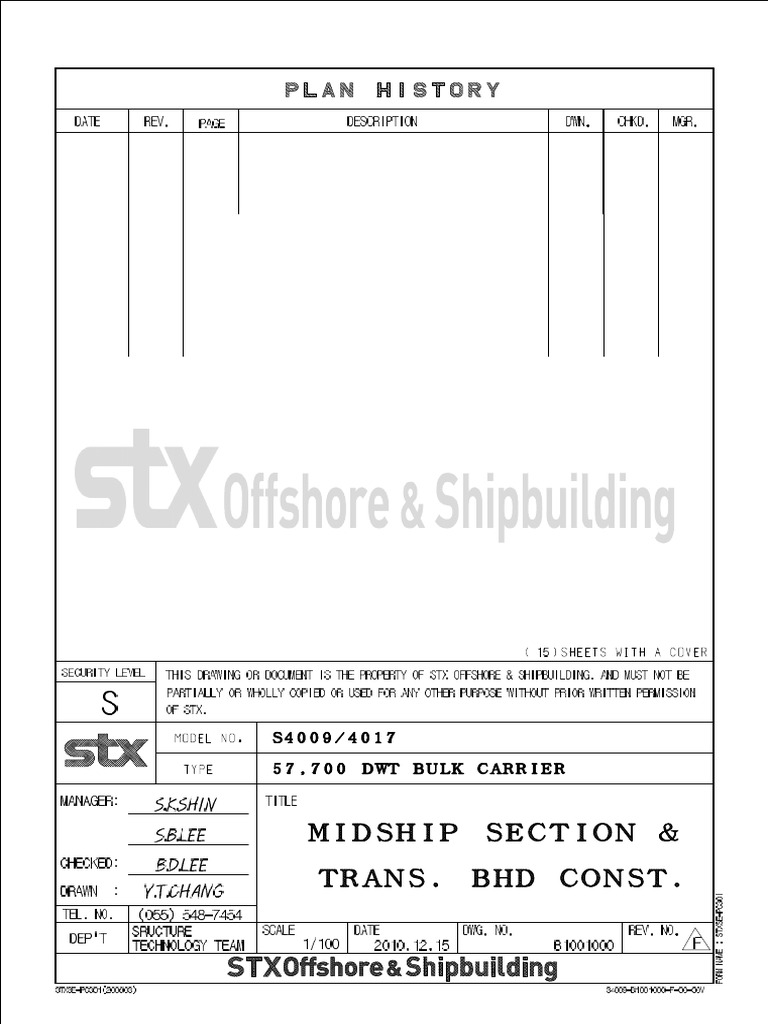 H15-Midship Section & Trans. BHD Const. | PDF