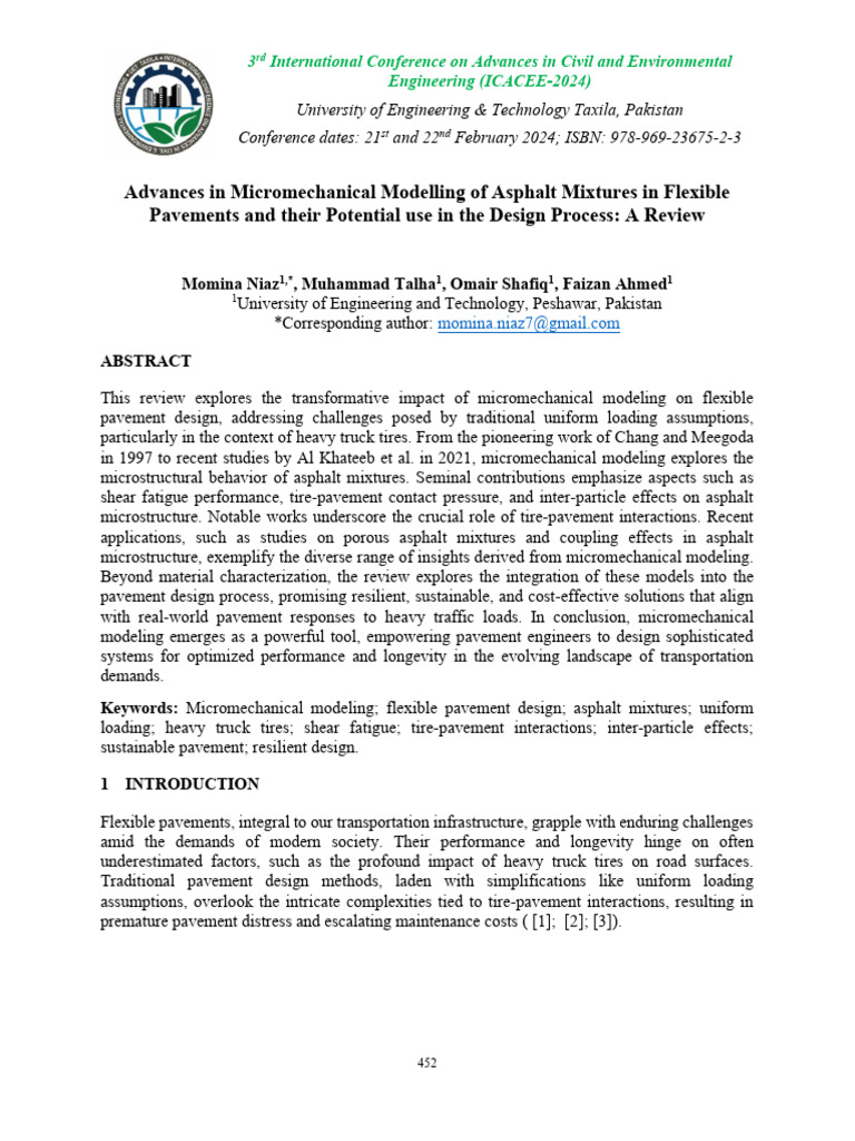 Micromechanical Modeling in Asphalt Design | PDF | Road Surface ...