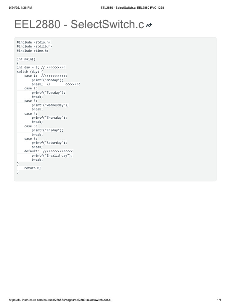 EEL2880 - SelectSwitch | PDF