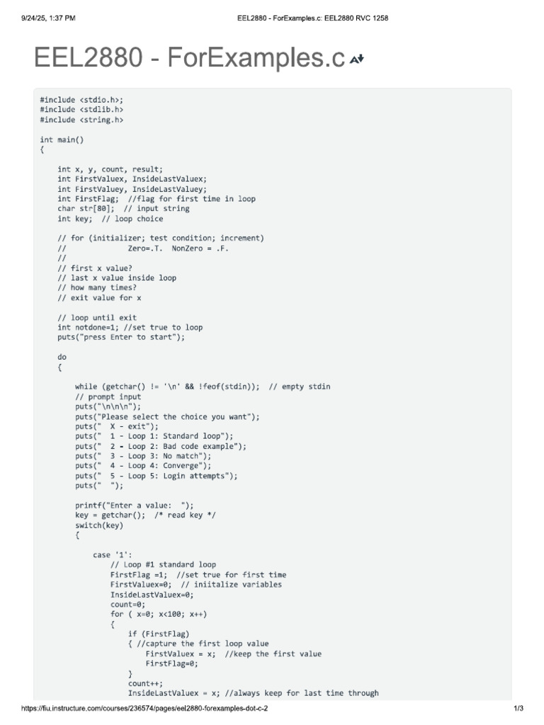EEL2880 - ForExamples | PDF