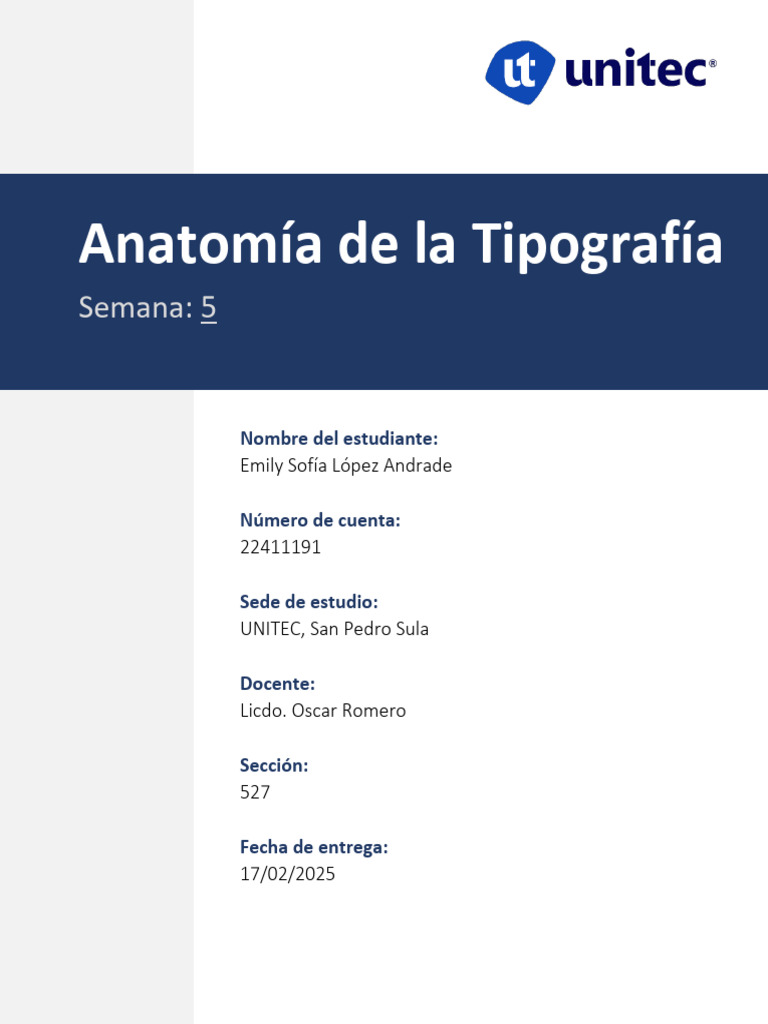 Anatomia de La Tipografía - Emily Sofía L Andrade | PDF