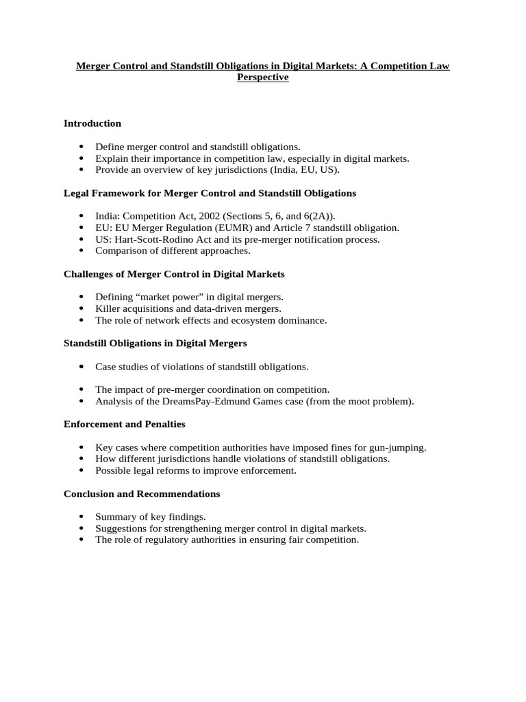 Mergers Research Paper-1 | PDF