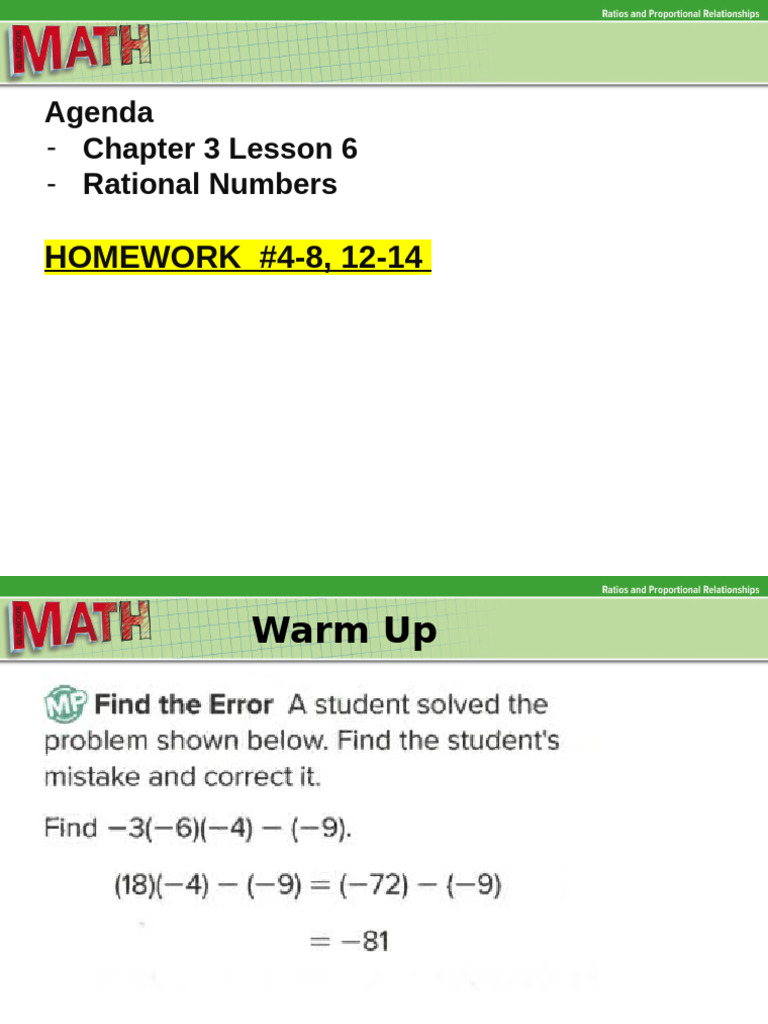 Dividing Rational Numbers Lesson Plan | PDF | Ratio | Decimal