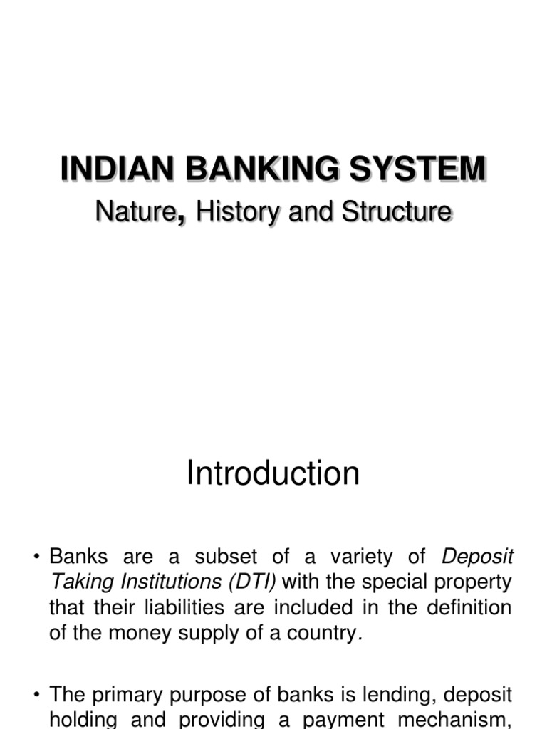 Indian Banking System History and Structure | PDF | Fractional Reserve ...
