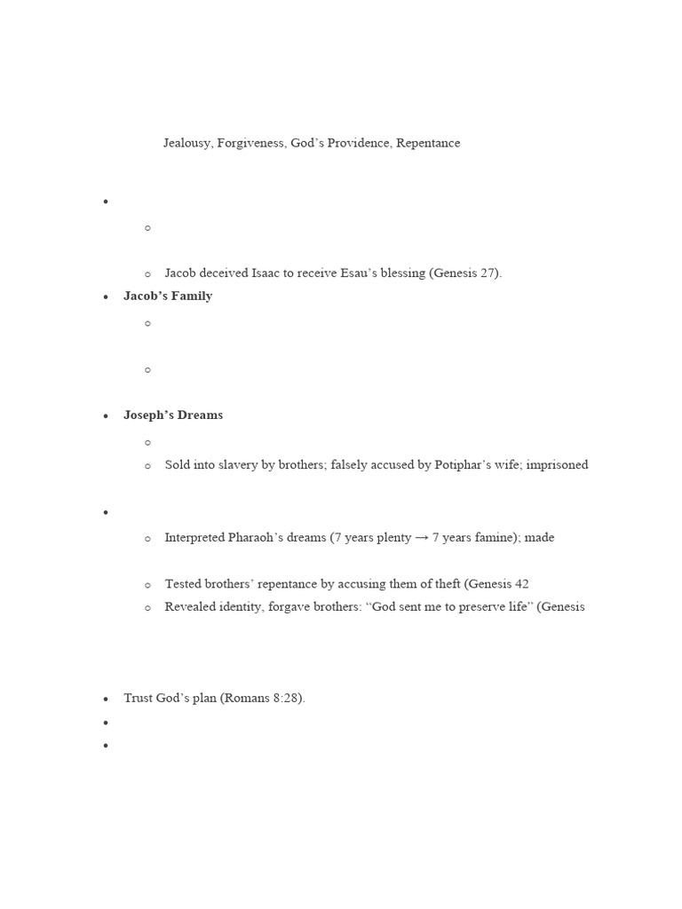Key Biblical Figures: Joseph & Moses | PDF | Jacob | The Exodus