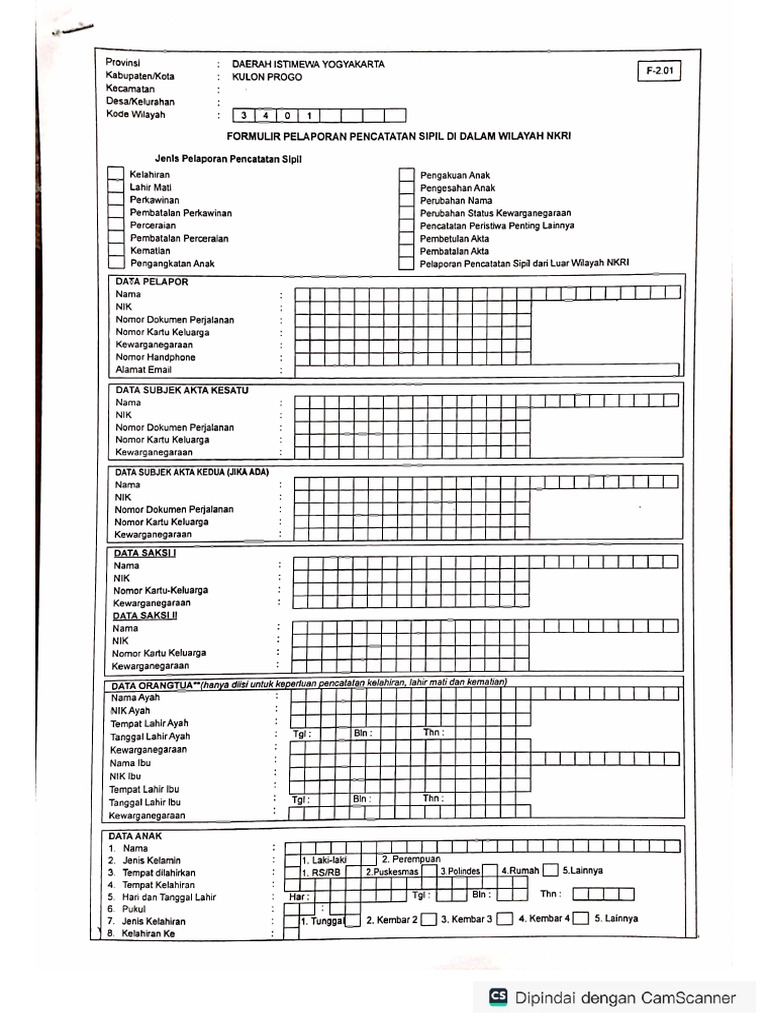 Blangko Formulir Terbaru | PDF