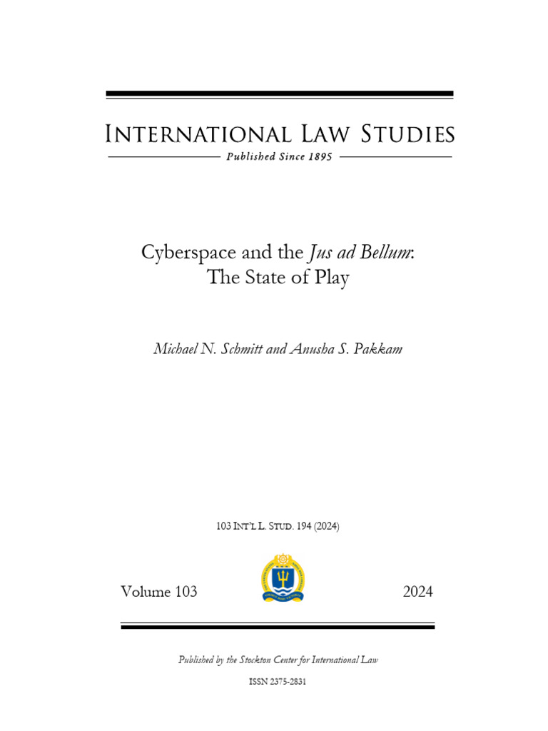 Cyberspace and Jus ad Bellum Analysis | PDF | International Law ...