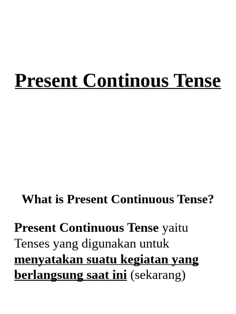 Chapter 5 Present Continuous Tense | PDF
