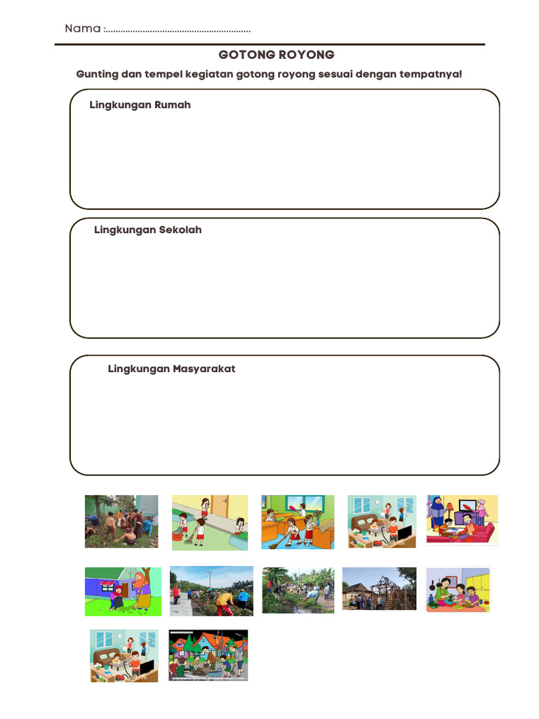 Kuning Ilustrasi Contoh LKPD Pancasila Lembar Kerja Sekolah | PDF