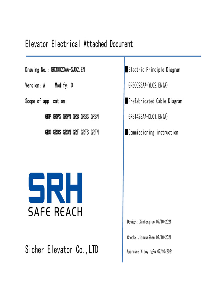 Elevator Electrical Design Documentation | PDF | Elevator | Machines