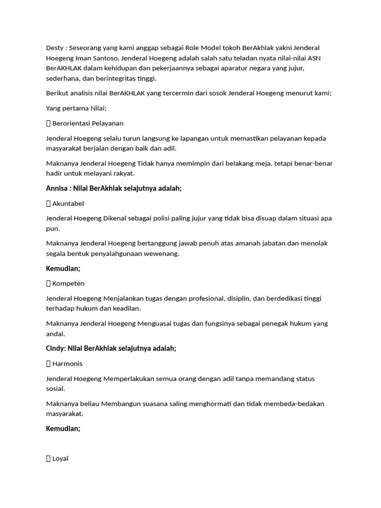 Narasi Role Model | PDF