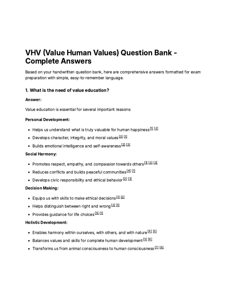 Value Education: Key Concepts Explained | PDF | Experience | Happiness