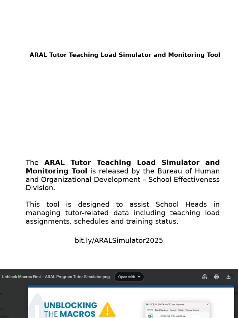 ARAL Tutor Teaching Load Simulator and Monitoring Tool | PDF