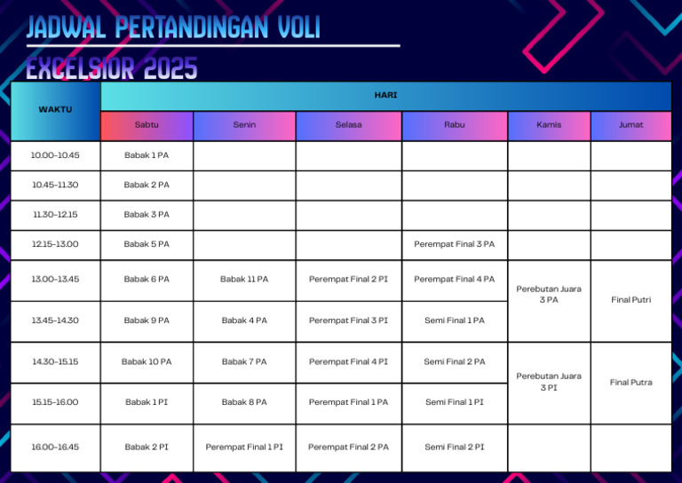 Hijau Bergaris Tabel Jadwal Pelajaran Sekolah Dasar Kelas VI | PDF