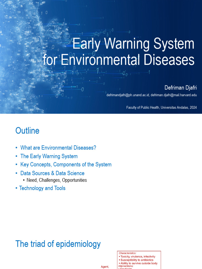 Early Warning System for Environmental Diseases | PDF | Epidemiology ...