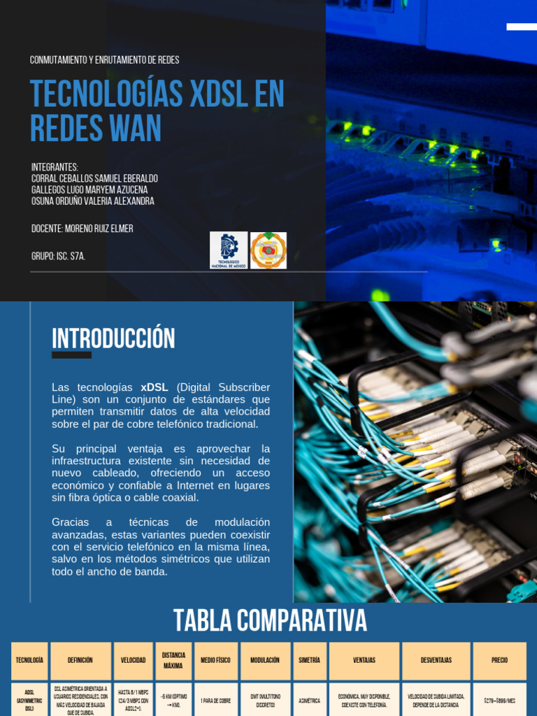 Introducción a tecnologías xDSL | PDF | Línea de abonado digital ...
