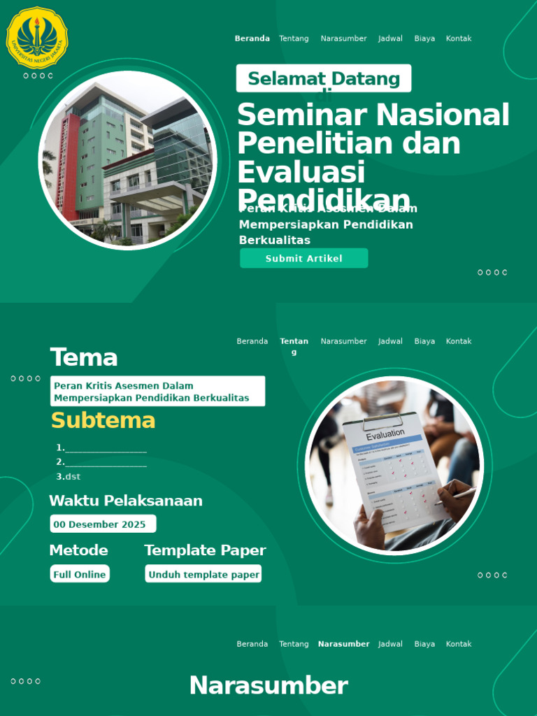 Mockup Website Seminar Nasional Untuk Contoh Saja | PDF